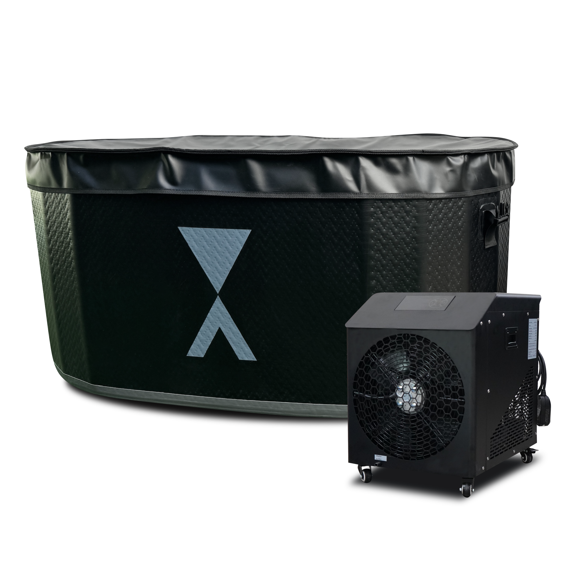 Kalm Inflatable Cold Plunge Tub with Lid and Chiller - Insulated Ice b ...