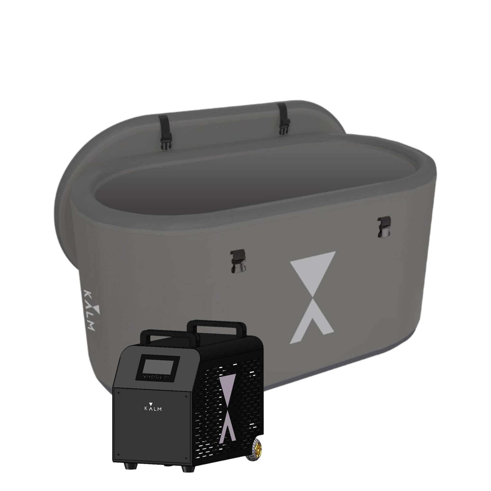 Kalm Ice bath with Lid and Chiller, - Insulated Ice Bath , Inflatable ...